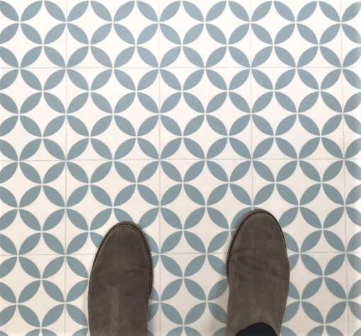 Ronda Light Blue Sheet Vinyl Flooring - Cushioned for a softer feel.