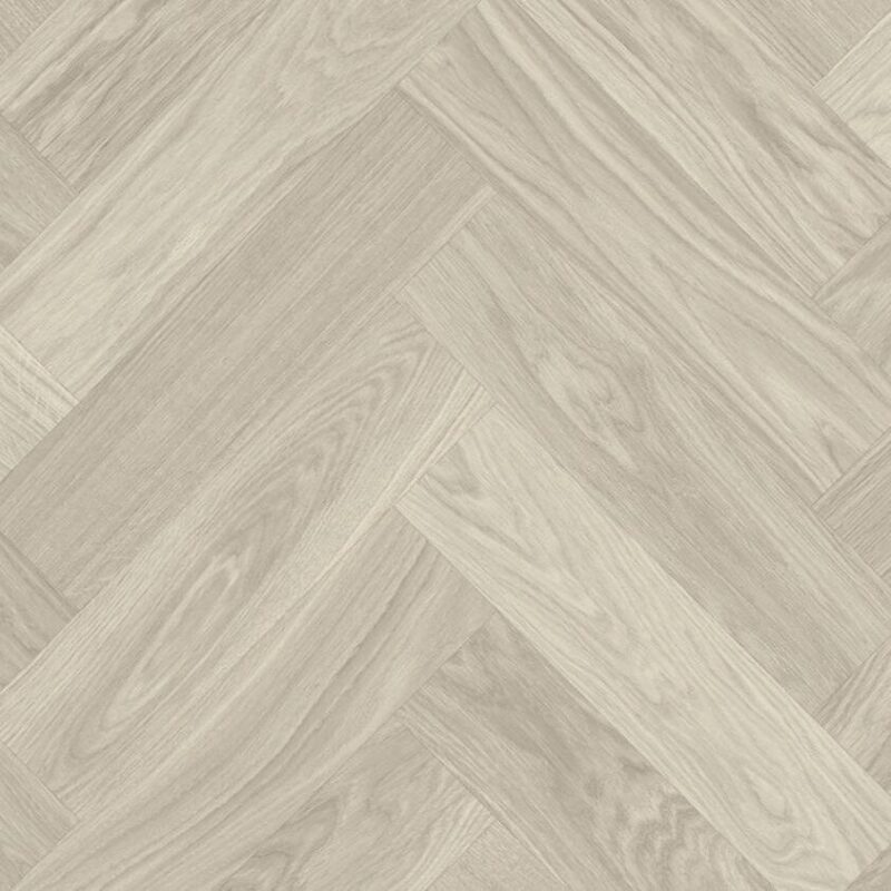 Herringbone Parquet Light Oak Sheet Vinyl Flooring - Cushioned for a ...